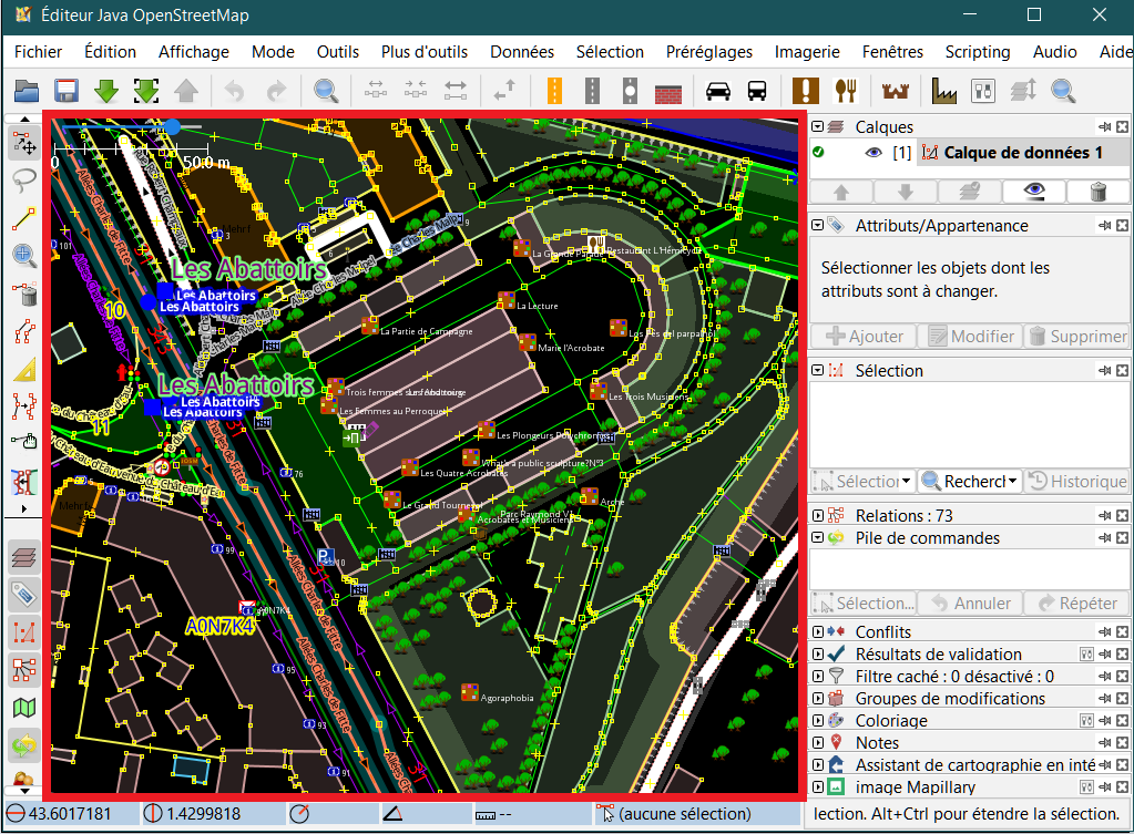 Fr:Help/MapView – JOSM