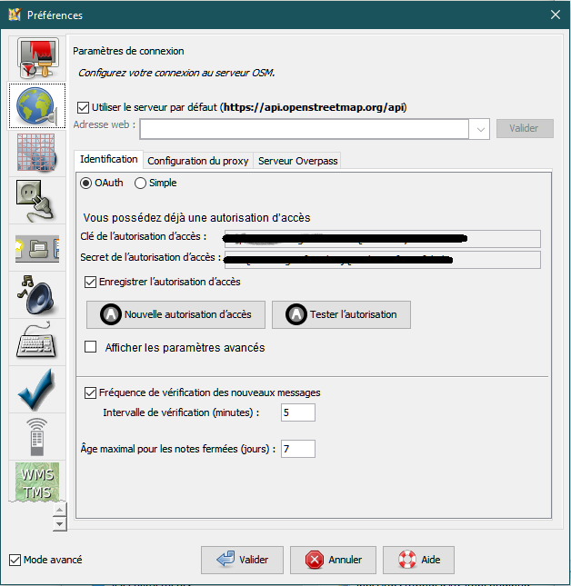 Fr:Help/Preferences/Connection – JOSM