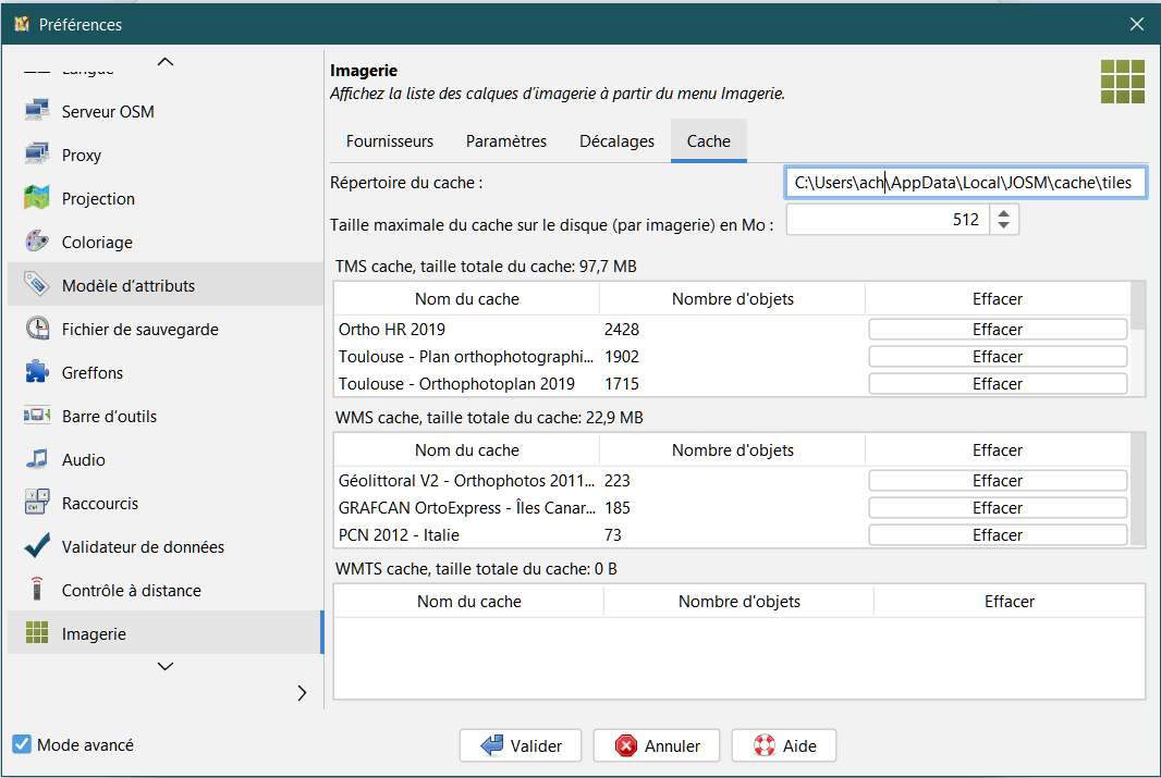 Fr:Help/Preferences/Imagery – JOSM