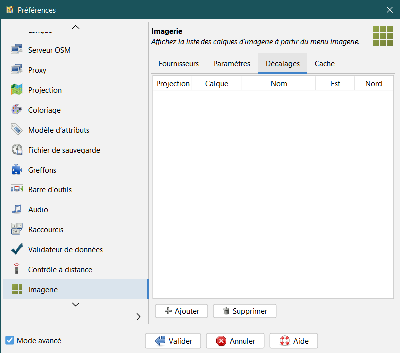 Fr:Help/Preferences/Imagery – JOSM